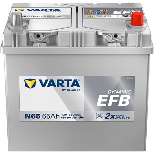Varta N65 12V 65Ah 650A/EN EFB - køb online her!